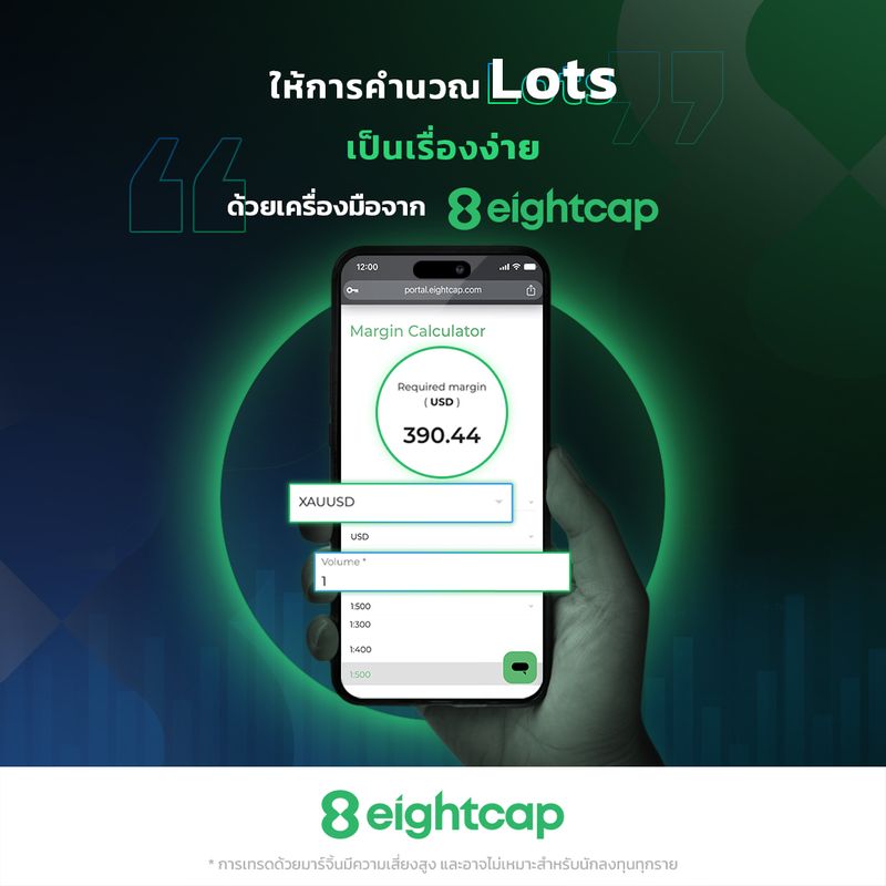 [Eightcap TH] ง่ายและรวดเร็วกว่า! ด้วยเครื่องมือคำนวนล็อต จาก Eightcap นักเทรดสามารถคำนวณและ ...