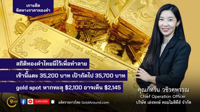 [GoldAround.com] เกาะติดทิศทางราคาทองคำรอบสัปดาห์ 4-8 มี.ค.67 สัมภาษณ์พิเศษ คุณภัทริน วชิรคพรรณ ...