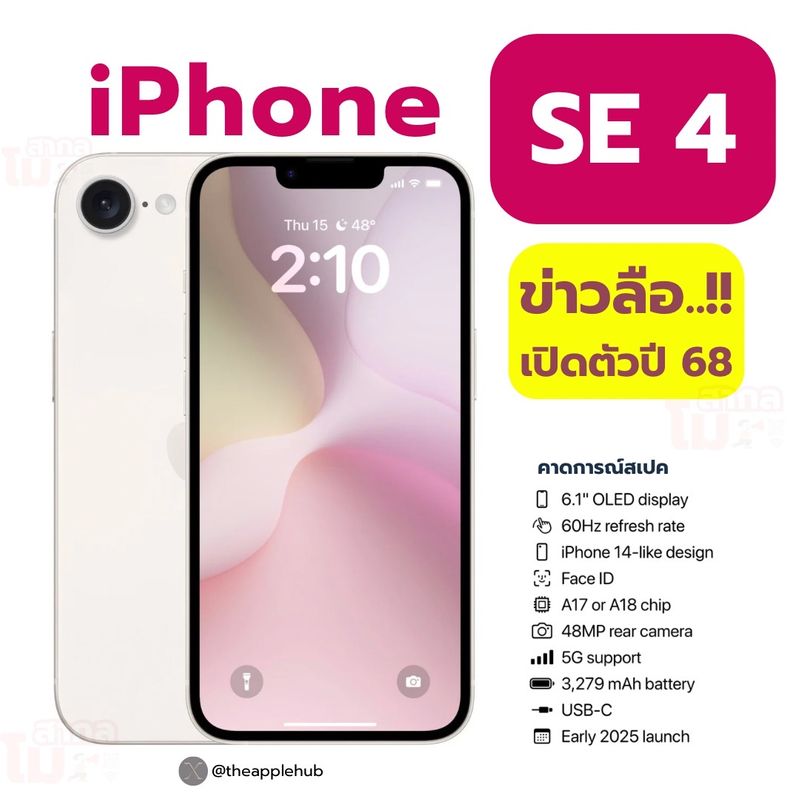 [แตงโม สกลนคร] เปิดตัว SE4 ปีหน้าจริงไหม ข่าวลือใช้ดีไซน์ iPhone 14 iPhone SE4 มีข่าวลือออก ...