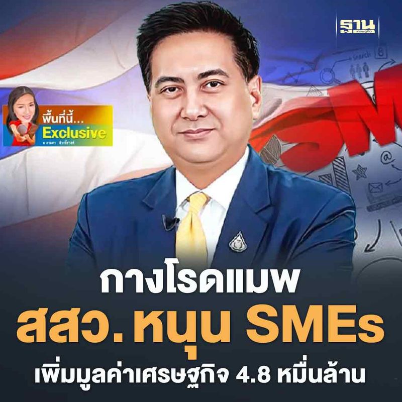 [ฐานเศรษฐกิจ_Thansettakij] สสว.ดันแผน SMEs เพิ่มมูลค่าเศรษฐกิจ 4.8 หมื่นล้าน สู้ปัจจัยเสี่ยงรุม ...