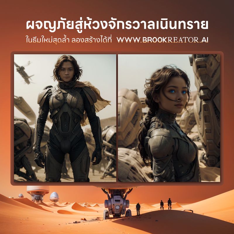 [Brook Digital Asset] ลองให้ BROOKREATOR สร้างรูปภาพในชุดพร้อมรบบนดาว ...