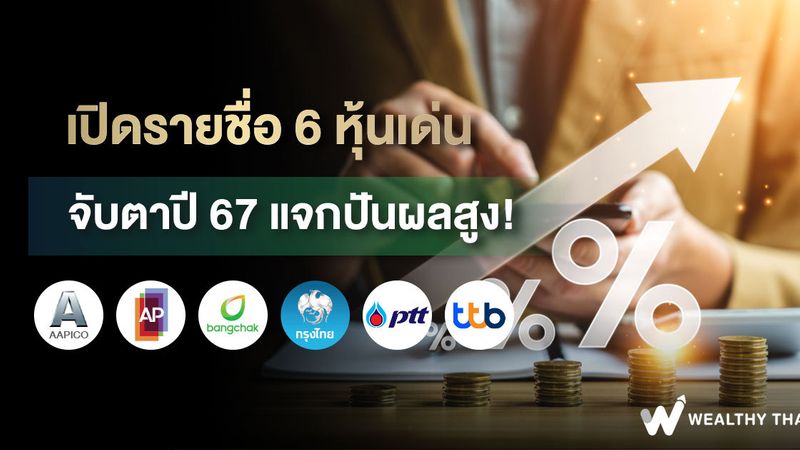 [Wealthy Thai] เปิดรายชื่อ 6 หุ้นเด่น จับตาปี 67 แจกปันผลสูง! ในช่วงที่ตลาดหุ้นผันผวน หุ้นปันผล ...