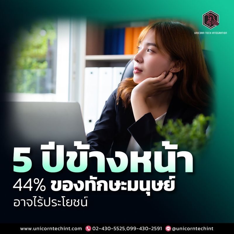 [Unicorn Tech Integration] อีก5ปีข้างหน้า 44 % ของทักษะมนุษย์อาจไร้ประโยชน์ การเข้ามาของ ...