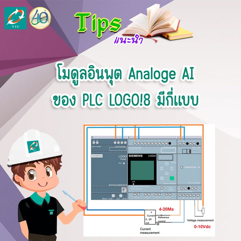 [ Technology Instruments Co., Ltd.] โมดูลอินพุต Analoge AI ของ PLC LOGO!8 มีกี่แบบ