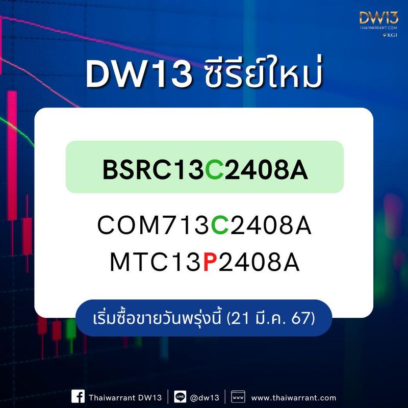 [@Newss] 🆕DW13 ซีรีย์ใหม่ล่าสุด! 💚BSRC13C2408A 💚COM713C2408A ️MTC13P2408A