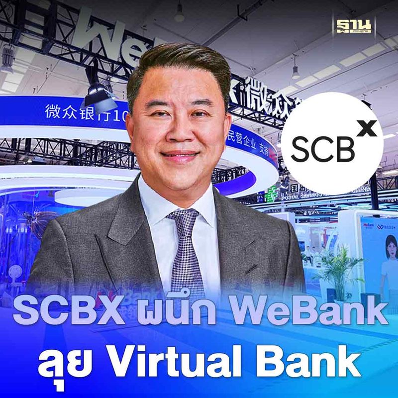 [ฐานเศรษฐกิจ_Thansettakij] SCBX จับมือ WeBank เตรียมยื่นขอใบอนุญาต Virtual Bank SCBX ประกาศจับ ...