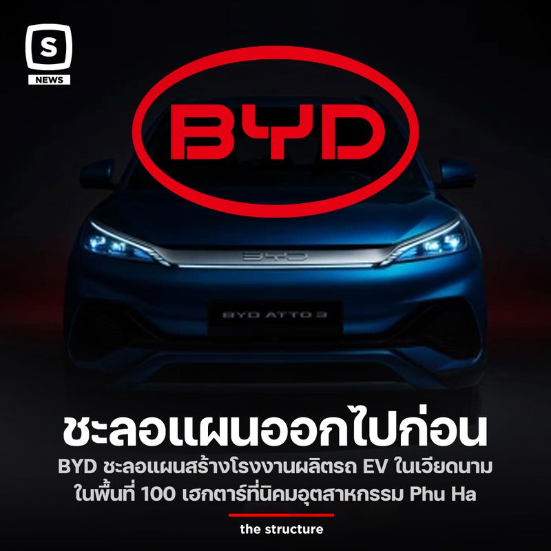 [The Structure] ชะลอแผนออกไปก่อน BYD ชะลอแผนสร้างโรงงานผลิตรถ EV ใน ...