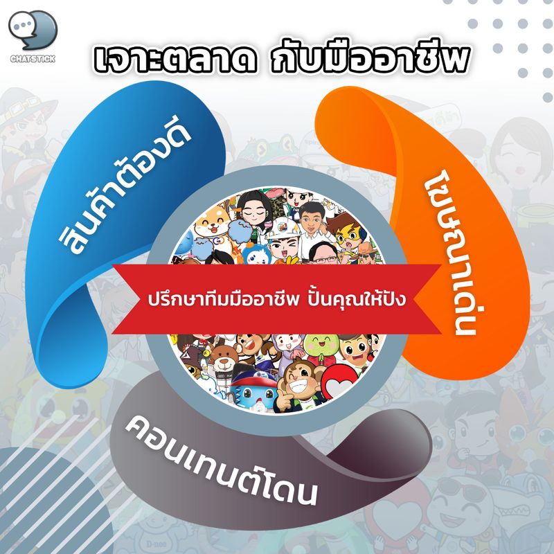 [ChatStick - ออกแบบสติ๊กเกอร์ไลน์ และ สร้างแบรนด์] 📌 ChatStick one stop service!! มาที่เดียวจบ ...
