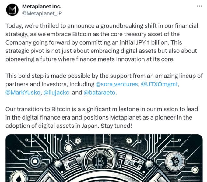 [MoneyFox] สรุปสำคัญเกี่ยวกับการลงทุนของ Metaplanet ในบิตคอยน์: สรุป ...
