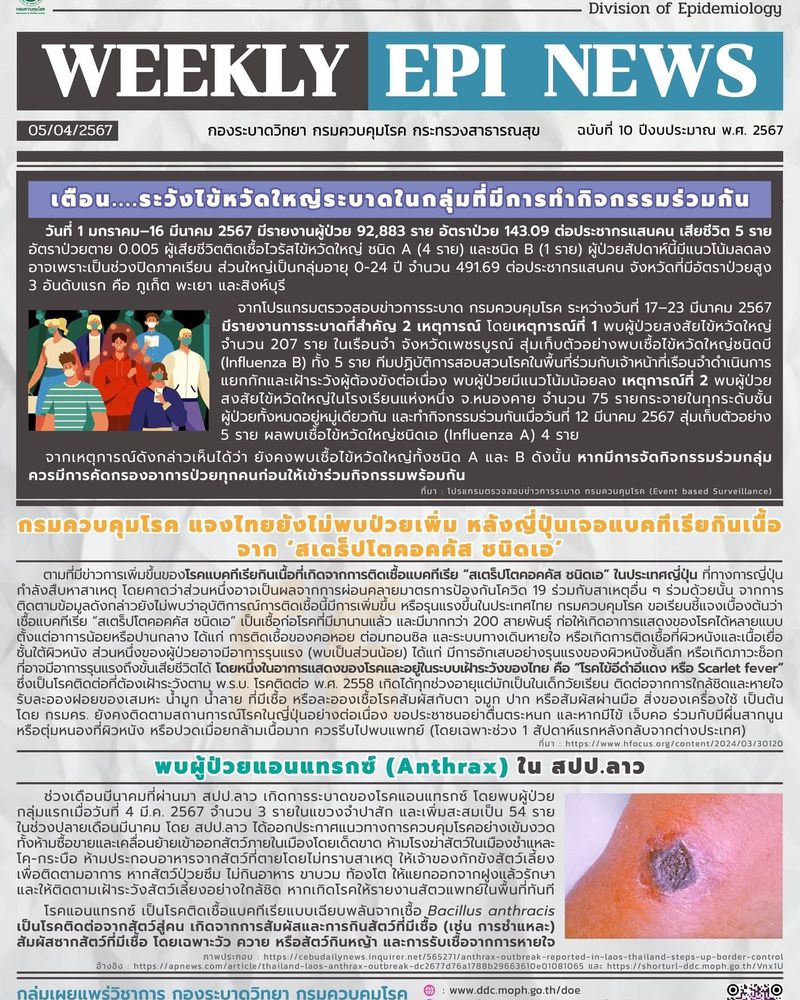 [N.] #สัปดาห์นี้มีอะไร ดูได้ที่ 👇 🆕 Weekly Epi News ฉบับที่ 🔟 ปี ...