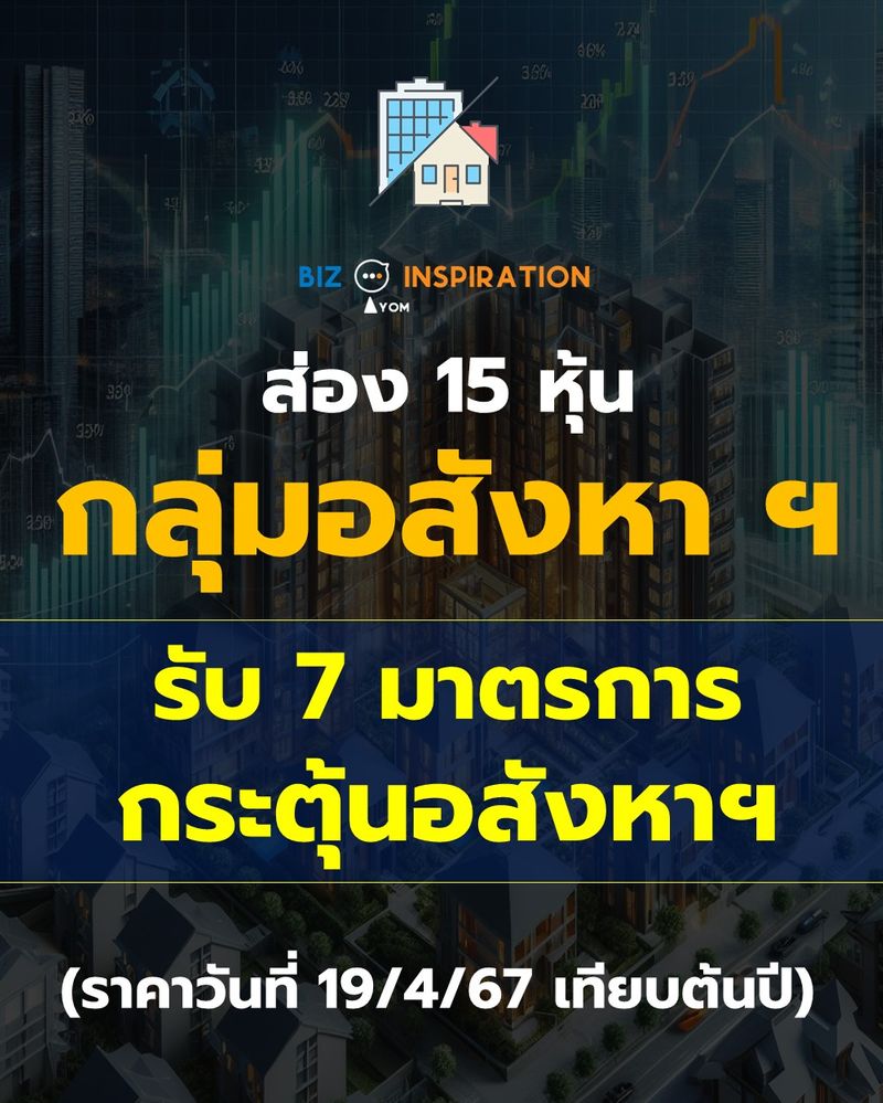 [iYom Biz + Inspiration] ส่อง 15 หุ้นอสังหาฯ รับ 7 มาตรการกระตุ้น ภาคอสังหา แม้ตลาดหุ้นช่วงนี้ ...