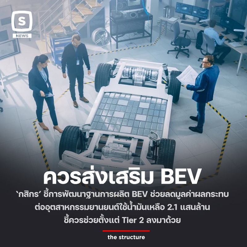 [The Structure] ควรส่งเสริม BEV ‘กสิกร’ ชี้การพัฒนาฐานการผลิต BEV ช่วยลดมูลค่าผลกระทบ ต่อ ...
