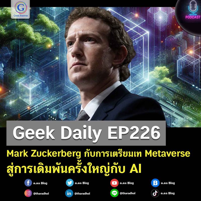 [ด.ดล Blog] Mark Zuckerberg กับการเตรียมเท Metaverse สู่การเดิมพันครั้งใหญ่กับ AI : Geek Daily ...