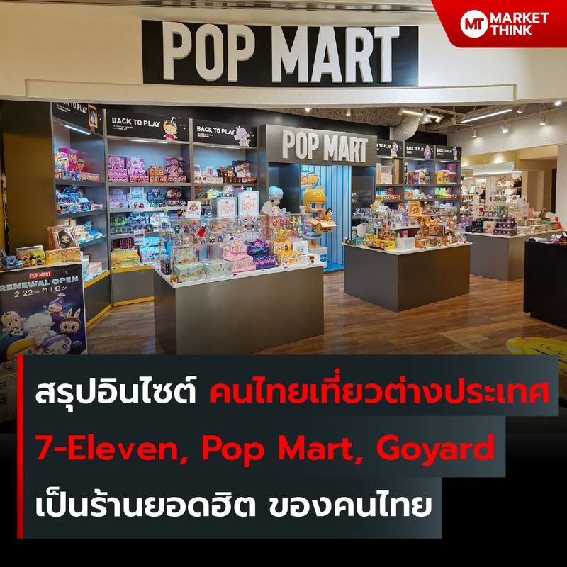 [MarketThink] สรุปอินไซต์ คนไทยเที่ยวต่างประเทศ 7-Eleven, Pop Mart ...