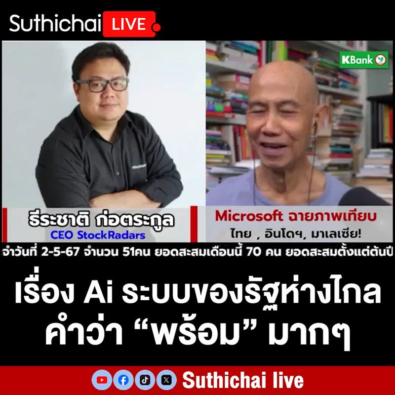 [Suthichai Podcast] เรื่อง Ai ระบบของรัฐห่างไกล คำว่า พร้อม มากๆ