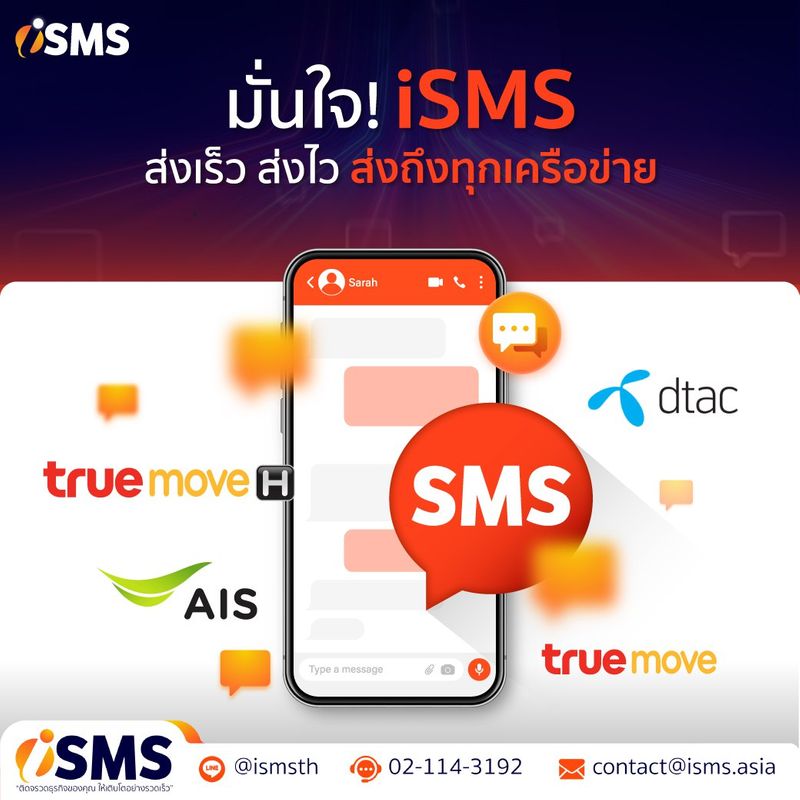 [iSMS 0.17 ไม่มีขั้นต่ำ] ⚡ ใช้บริการส่ง sms กับ iSMS จะช่วยให้คุณส่งข้อความถึงปลายทางได้อย่าง ...