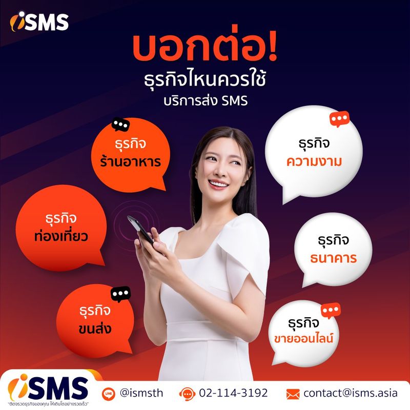 [iSMS 0.17 ไม่มีขั้นต่ำ] 📣 จะธุรกิจไหนก็สามารถใช้บริการส่ง SMS กับ 𝗶𝗦𝗠𝗦 ได้แบบไร้ขีดจำกัด ...
