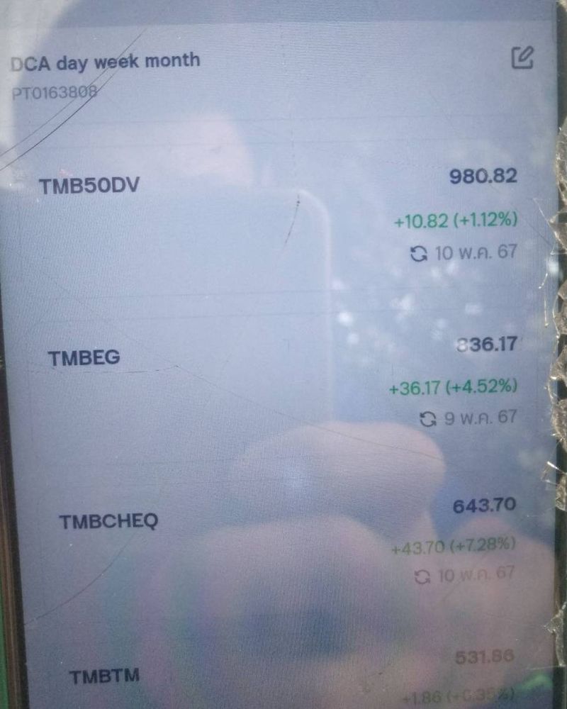 [Updatelongtun] เงินน้อยก็ลงทุนได้ep.11 อัปเดตพอร์ตลงทุนประจำสัปดาห์ TMB50DV dca วันล่ะ10 บาทตาม ...