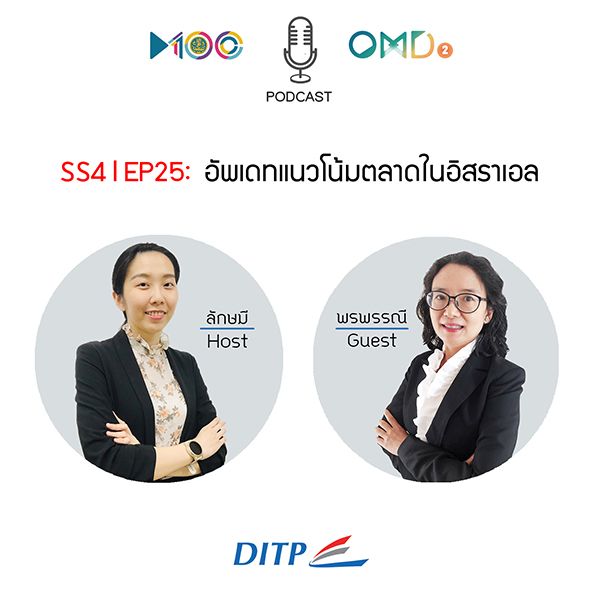[เจาะตลาดการค้ากับ DITP] Podcast เจาะตลาดการค้ากับ DITP SS4 l EP25 อัพเดทแนวโน้มตลาดในอิสราเอล