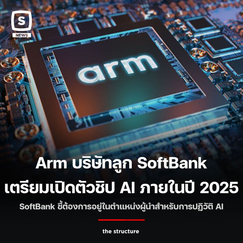 [The Structure] Arm บริษัทลูก SoftBank เตรียมเปิดตัวชิป AI ภายในปี 2025 SoftBank ชี้ต้องการอยู่ ...