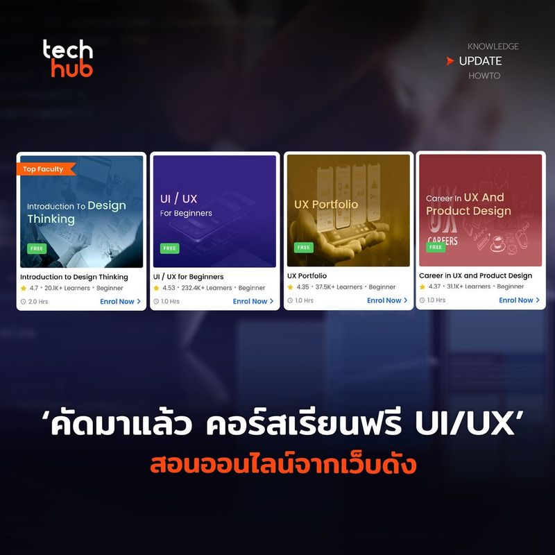 [Techhub] คัดมาแล้วคอร์สเรียนฟรี UI/UX สุดฮิตที่มีคนเรียนมากที่สุดบนเว็บ mygreatlearning เนื้อหา ...
