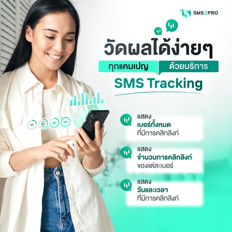 [SMS2PRO] ให้การวัดผลทุกแคมเปญเป็นเรื่องง่ายๆ📊 ด้วยบริการ Tracking2Pro ส่ง SMS Marketing ก็ ...
