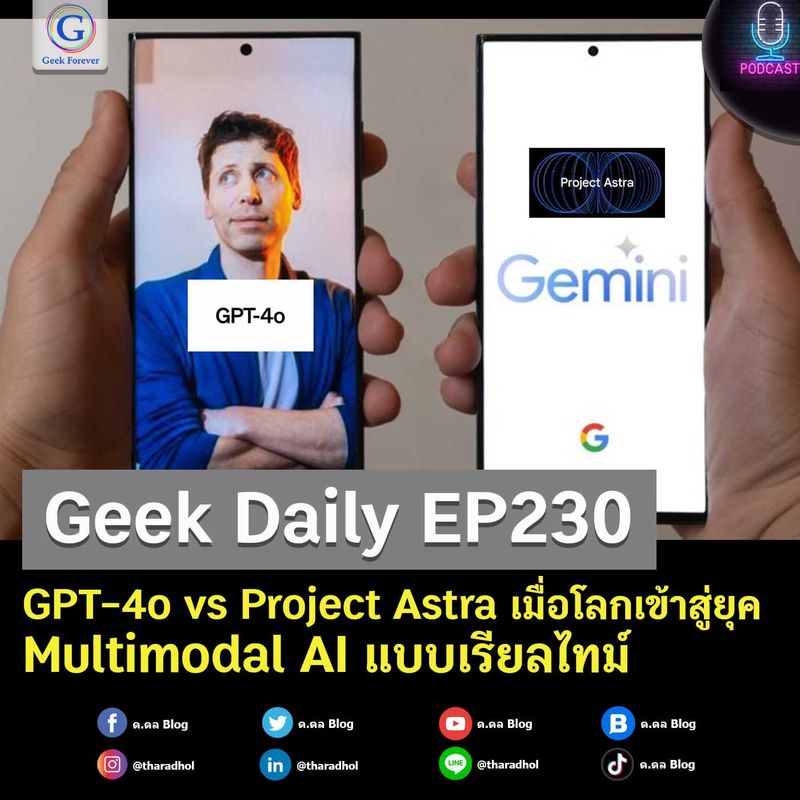 [ด.ดล Blog] GPT-4o vs Project Astra เมื่อโลกเข้าสู่ยุค Multimodal AI แบบเรียลไทม์ | Geek Daily ...