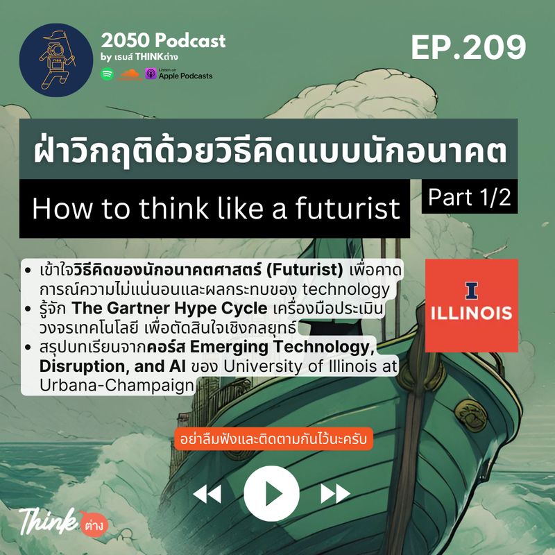 [เธมส์ THINKต่าง] How to think like a futurist ฝ่าวิกฤติด้วยวิธีคิดแบบนักอนาคต Part 1/2 | 2050 ...