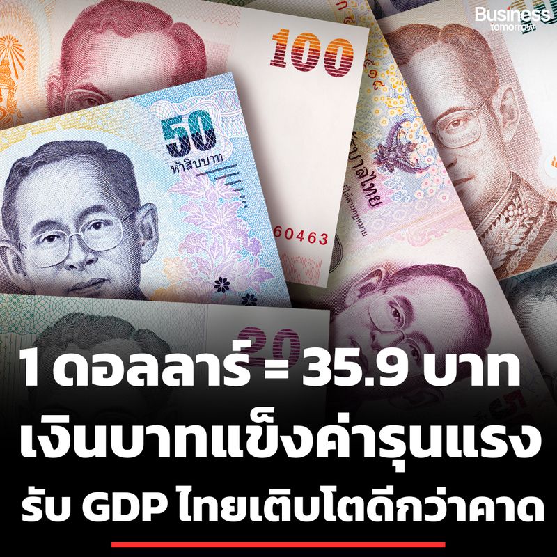 [ทันโลกกับ Trader KP] 1 ดอลลาร์ เท่ากับ 35.9 บาท ! เงินบาทแข็งค่าแรงรับ GDP ไทยเติบโตดีกว่าคาด ...