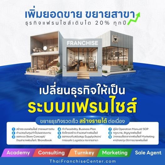[ThaiFranchiseCenter] อยากพัฒนาร้าน เพิ่มยอดขาย สร้างมาตรฐานร้านสาขา ทำระบบแฟรนไชส์ ...