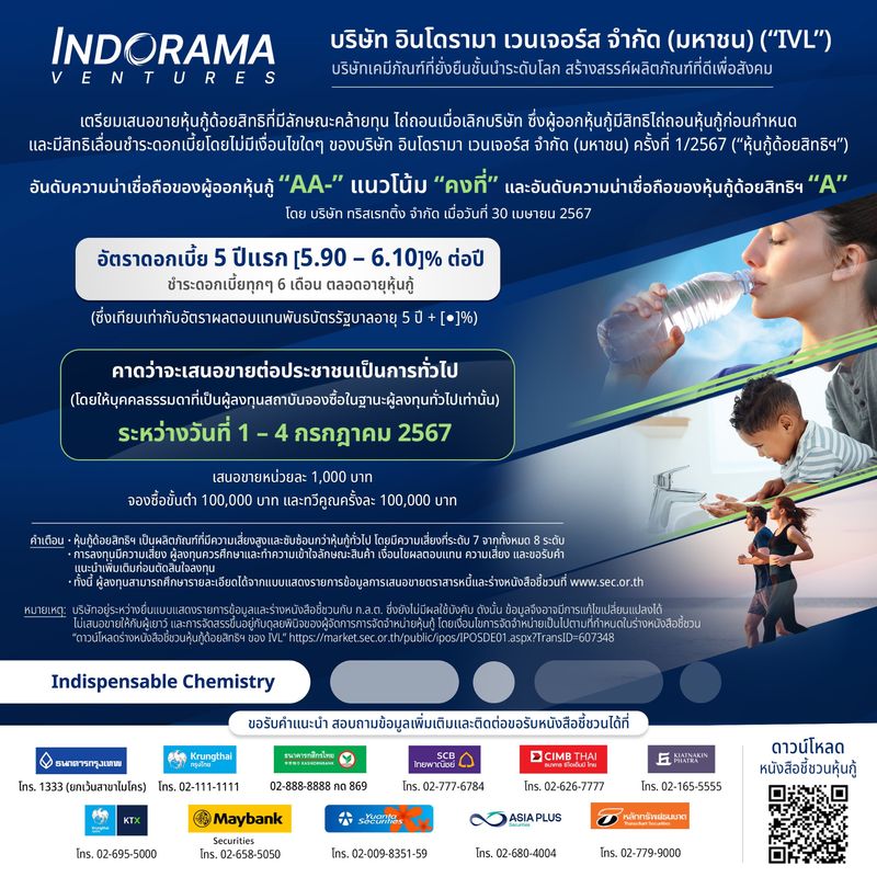 [เรียลลงทุน] มาทำความรู้จักกับหุ้นกู้ด้อยสิทธิที่มีลักษณะคล้ายทุนฯ ของอินโดรามา เวนเจอร์ส หรือ ...