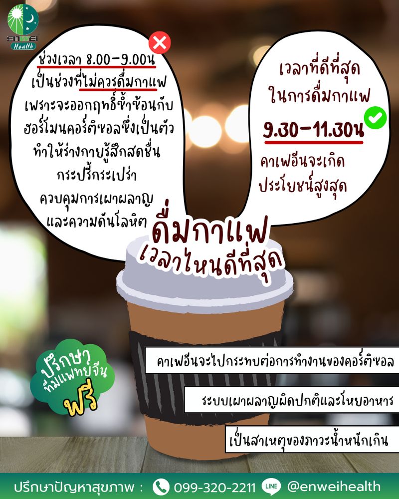 [ENWEI HEALTH] ดื่มกาแฟตอนไหนดี คาเฟอีนจะเกิดประโยชน์สูงสุด ถ้าดื่มถูก ...
