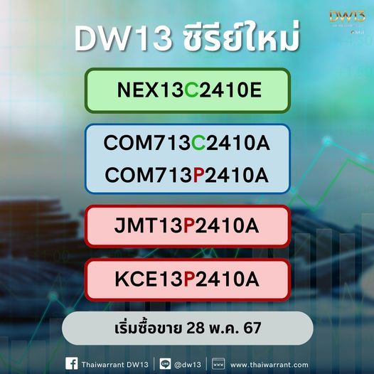 [@Newss] 🆕DW13 ซีรีย์ใหม่ล่าสุด! 💚NEX13C2410E 💚COM713C2410A ️COM713P2410A ️JMT13P2410A ️KCE13P2410A
