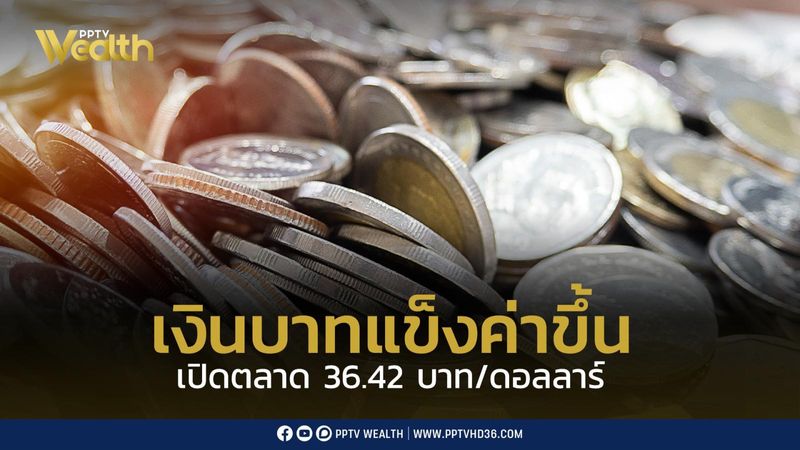 [PPTV Wealth] ค่าเงินบาทเช้านี้เปิดตลาด 36.42 บาท/ดอลลาร์ แข็งค่าจากวันก่อนหน้า ค่าเงินบาทเช้า ...