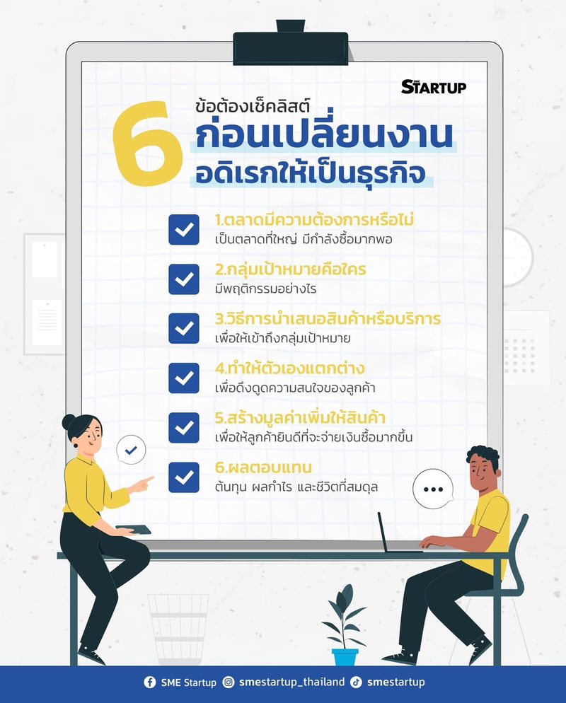 [SME Startup] 6 ข้อต้องเช็คลิสต์ก่อนคิดเปลี่ยนงานอดิเรกให้เป็นธุรกิจ คิดจะออกจาก safe zone เพื่อ ...
