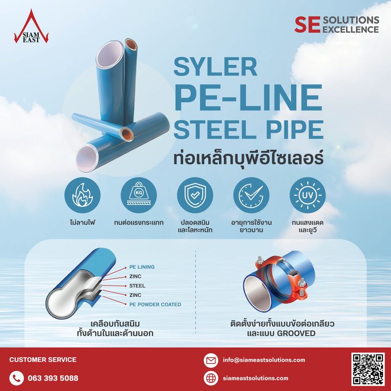 [SiamEast Solutions] ท่อเหล็ก Syler PE-Lined Steel Pipe ทางเลือกใหม่ ...