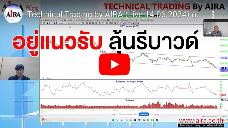 [AIRA SECURITIES] Technical Trading by AIRA (Live 14.06.2024) ดำเนินรายการโดย คุณสมพงศ์ เบญจเทพา ...