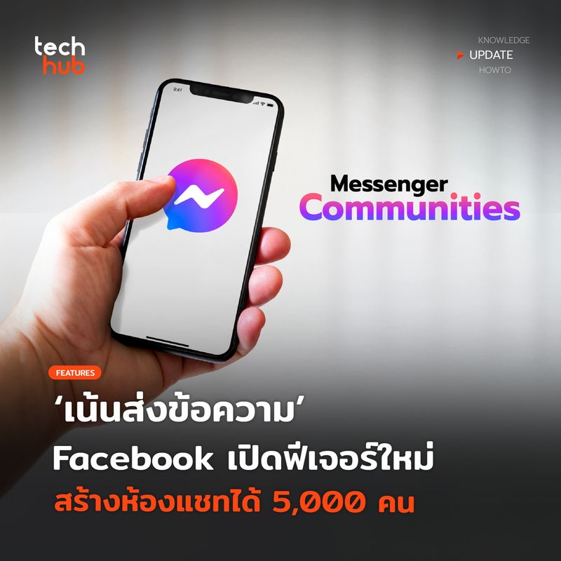 [Techhub] ใหญ่ขึ้นเรื่อย ๆ Meta เปิดตัวชุมชนบน Messenger สร้างห้องแชทเพิ่มสมาชิกสูงสุดถึง 5,000 ...