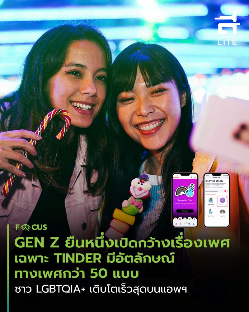 [Sarakadee Lite] Gen Z ยืนหนึ่งเปิดกว้างเรื่องเพศ เฉพาะ Tinder มีอัตลักษณ์ทางเพศกว่า 50 แบบ ความ ...