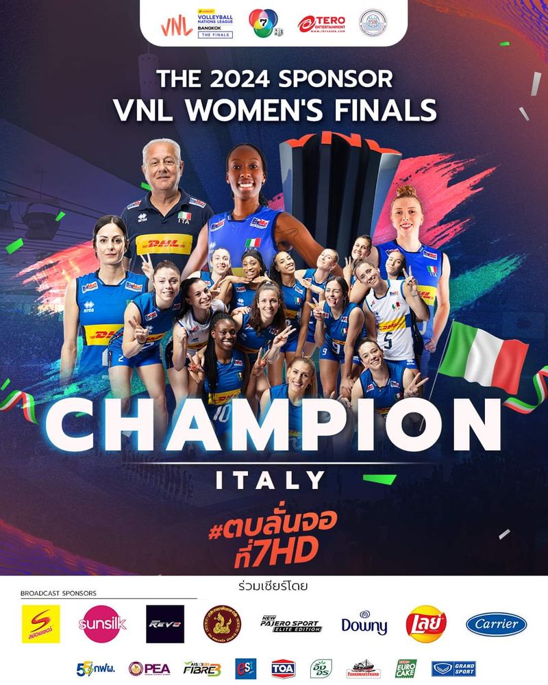 [วอลเลย์บอลที่รัก - Volleyball in Love] VNL2024 รอบ Finals อิตาลีคว้าแชมป์ - ญี่ปุ่น รองแชมป์ ...