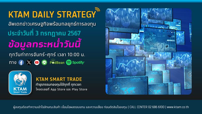 [Krungthai Asset Management] ข้อมูลกระหน่ำวันนี้ I KTAM Daily Strategy 3 ก.ค. 2567 : สรุปข่าวใน ...