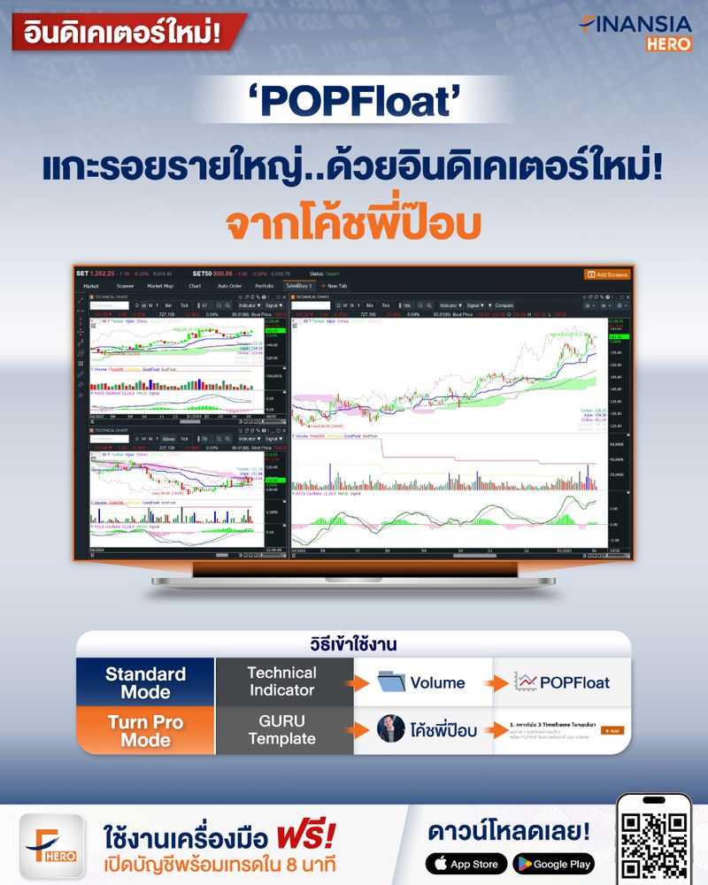 [Finansia HERO] 🎉อินดิเคเตอร์ใหม่แกะกล่อง “Pop Float” จาก โค้ชพี่ป๊อบ ...