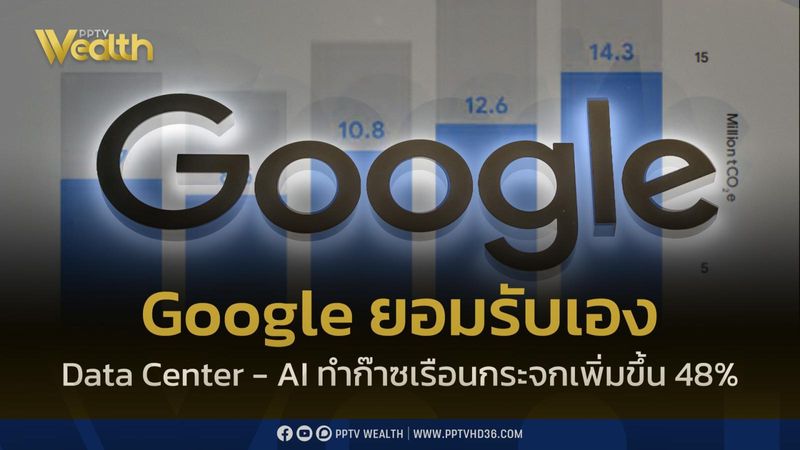 [PPTV Wealth] Google ยอมรับ Data Center และ AI ก่อให้เกิดก๊าซเรือนกระจกเพิ่มขึ้น 48% Google เผย ...