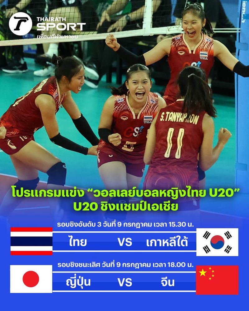 [วอลเลย์บอลที่รัก - Volleyball in Love] U20 ชิงแชมป์เอเชียวันนี้ (9-7-67) ไทย ชิงอันดับ 3 พบ ...