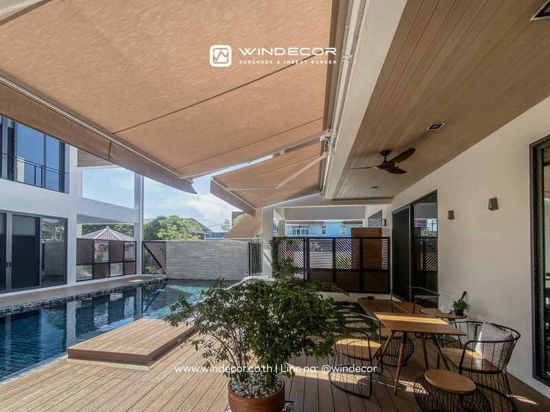 [Windecor - Bird] บ้านมีสระว่ายน้ำต้องได้กันสาดแขนพับ เปลี่ยนพื้นที่บ้านให้เป็น Private Resort ...