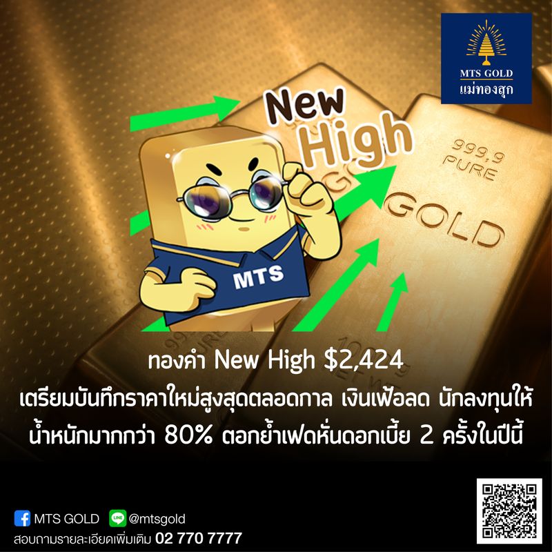 [MTS GOLD GROUP] ทองคำ New High $2,424 เตรียมบันทึกราคาใหม่สูงสุดตลอด ...