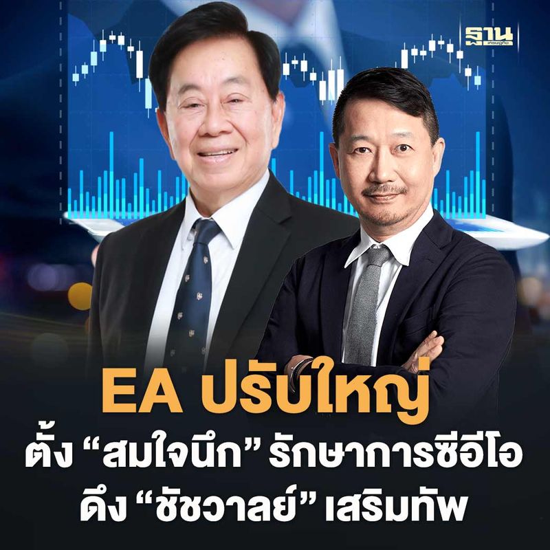 [ฐานเศรษฐกิจ_Thansettakij] EA ปรับใหญ่ ตั้ง"สมใจนึก เองตระกูล" รักษาการซีอีโอ ดึง"ชัชวาลย์ เจียว ...