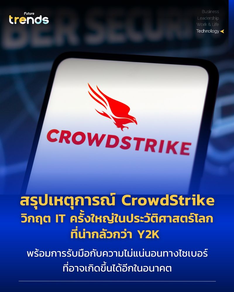 [Future Trends] ‘สรุปเหตุการณ์ CrowdStrike’ วิกฤต IT ครั้งใหญ่ในประวัติศาสตร์ ที่ทำให้ Y2K ชิด ...