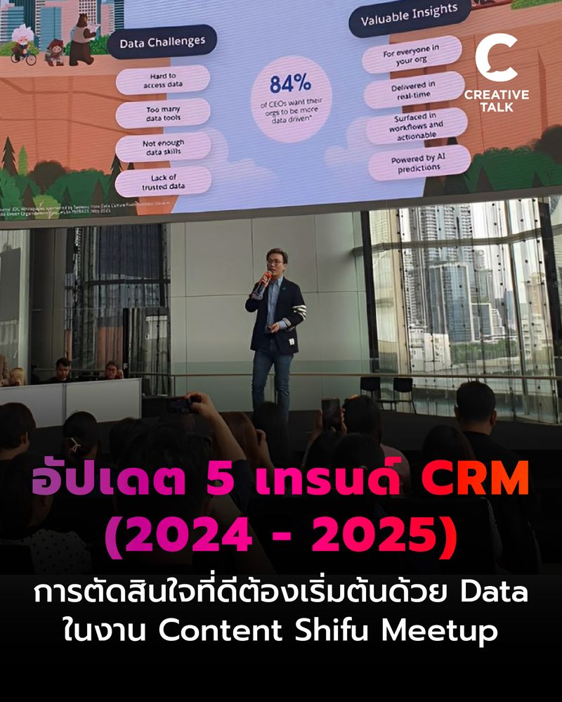 [CREATIVE TALK] อัปเดต 5 เทรนด์ CRM (2024 - 2025) การตัดสินใจที่ดีต้องเริ่มต้นด้วย Data ในงาน ...