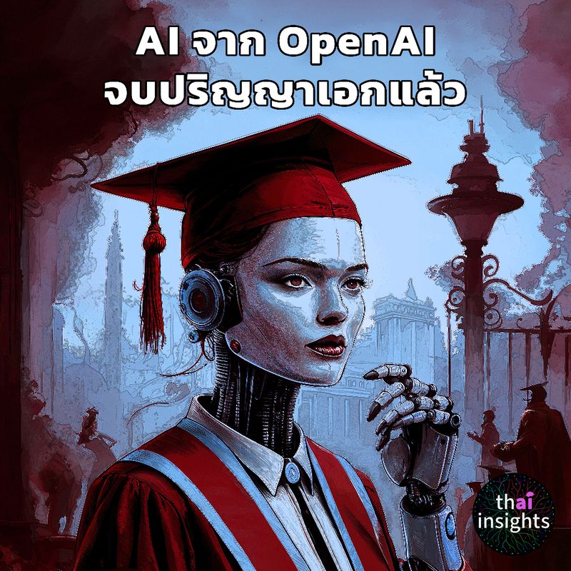 [ThAI.Insights] AI จาก OpenAI จบปริญญาเอกแล้ว ในโลกของ AI ตอนนี้ OpenAI กำลังเป็นที่จับตามอง ...
